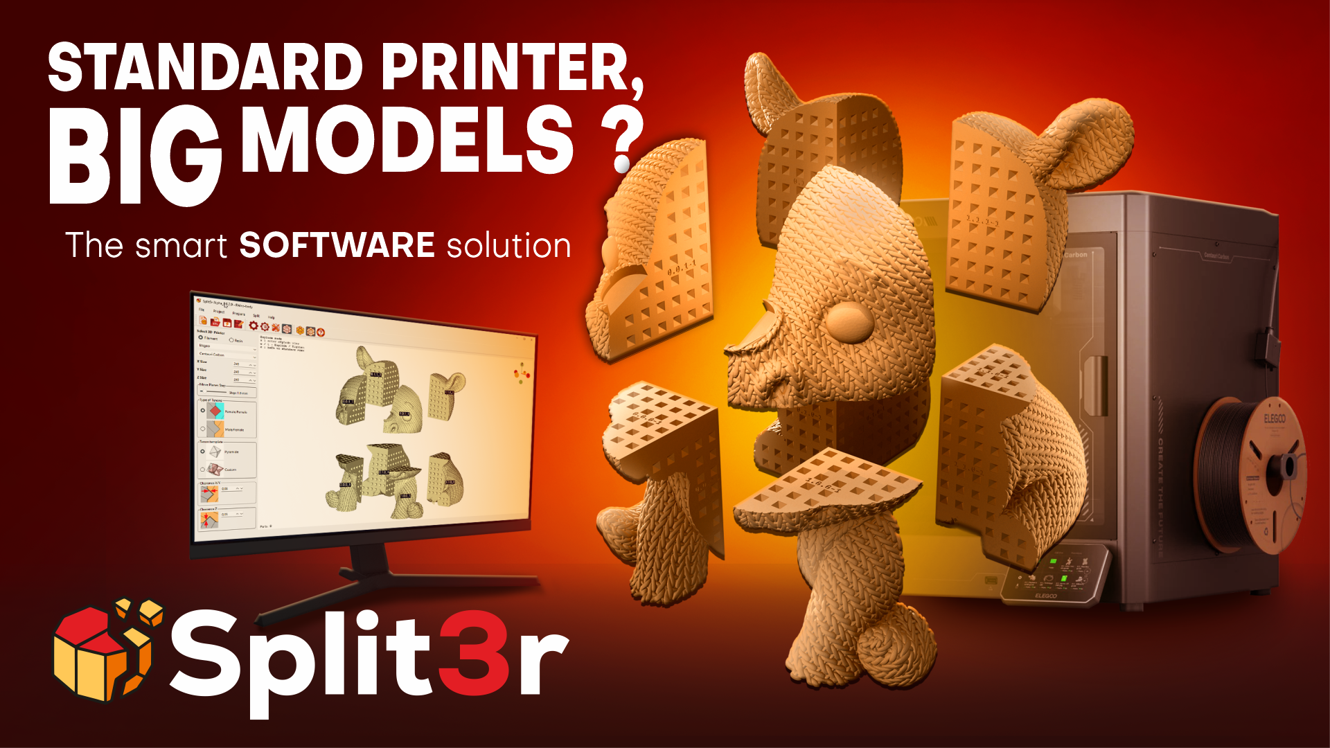 Split3r – Cut Large STL Files for Standard 3D Printers
